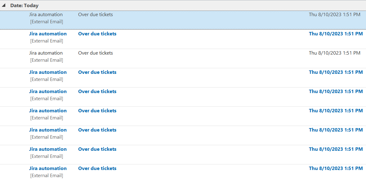 automation for summary of over due tasks sent over...