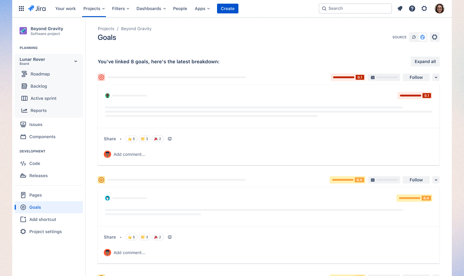 How to view your Atlas Goals in Jira Software | Atlas