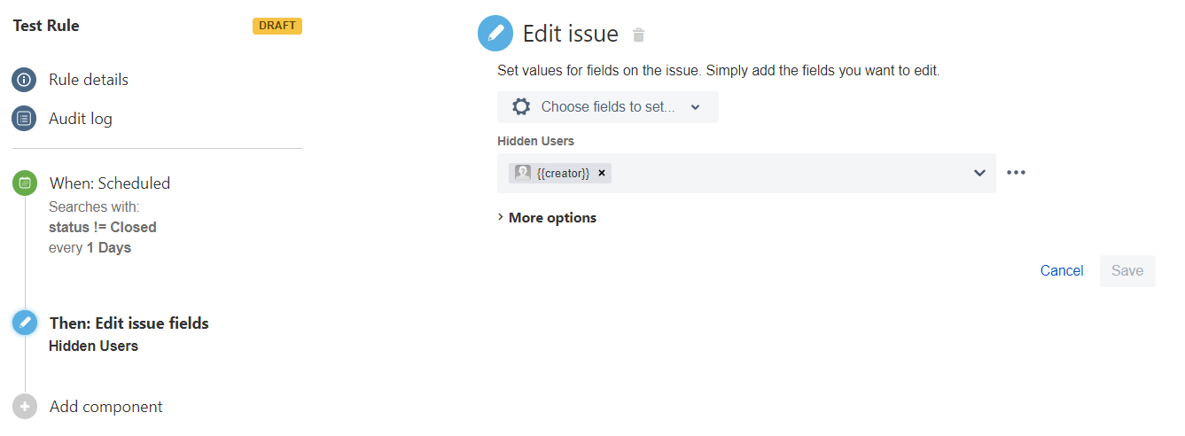 Solved: How to give issue creator permission to modify rep...