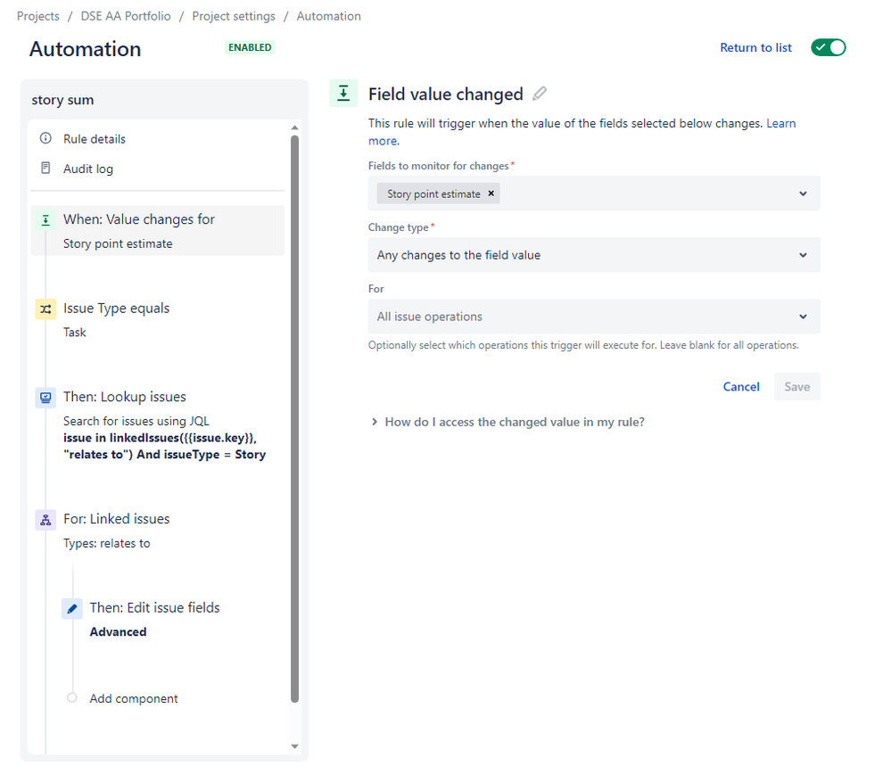 Solved: Summing up the story points from task that are lin... Solved: Summing up the story points from task that are lin...