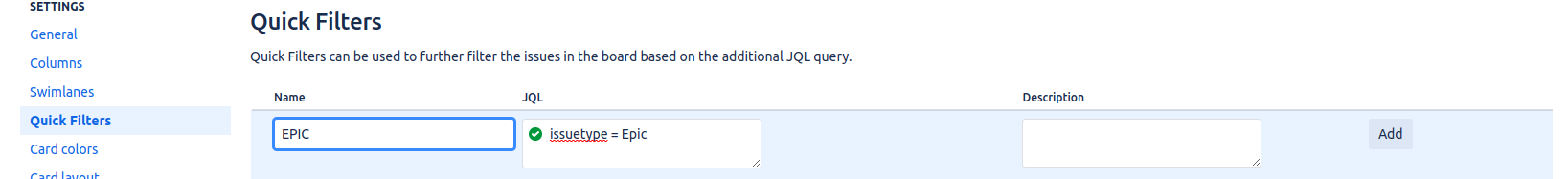 Solved: how can add the epic filter in my board?