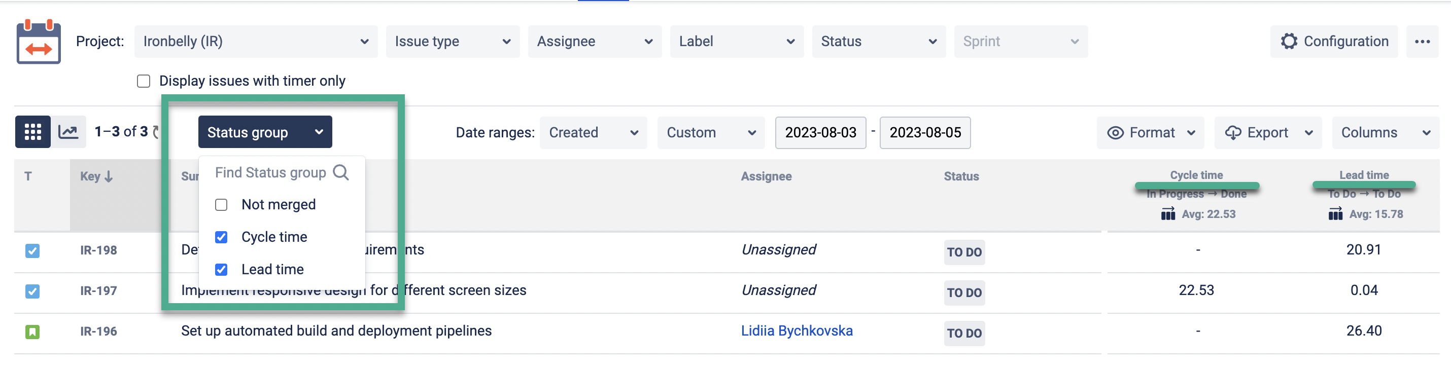 📊 Jira Time Between Statuses Report - the Effecti... - Atlassian Community