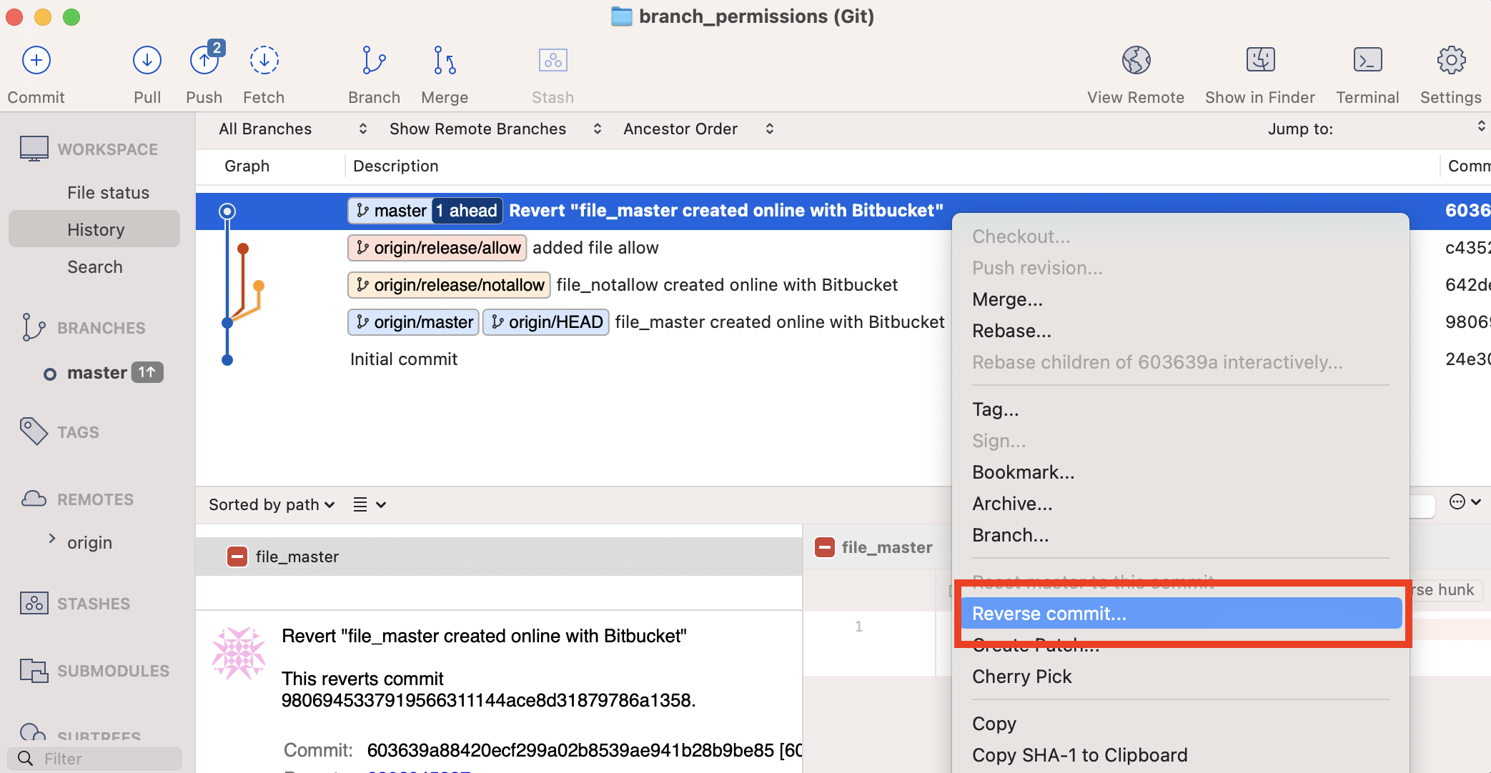 how to cancel revert?