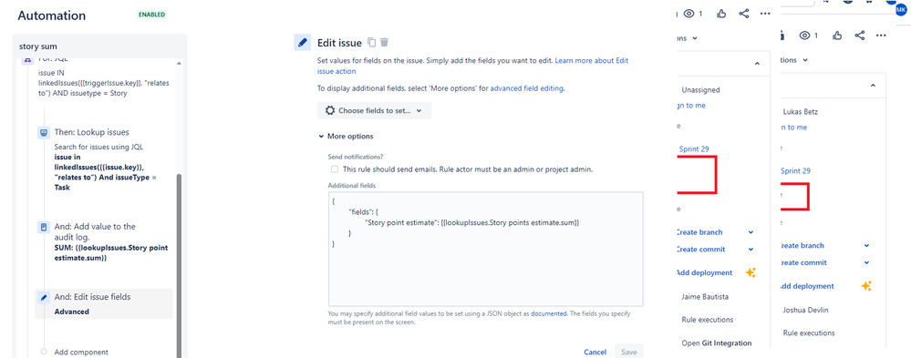 Solved: Summing up the story points from task that are lin... Solved: Summing up the story points from task that are lin...
