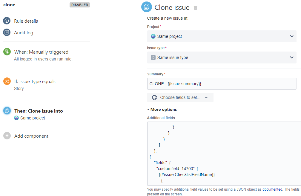 How to clone an Issue with automation, including c...