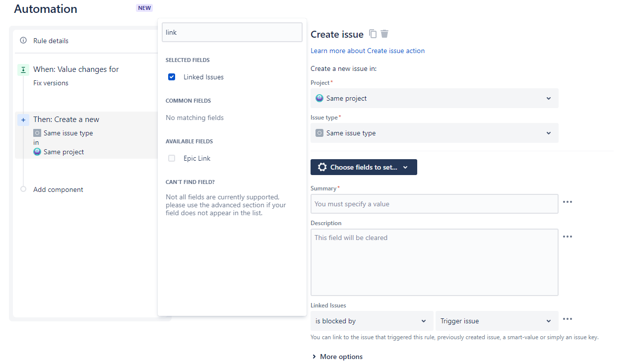 Solved: Linking Test issue type to its trigger issue