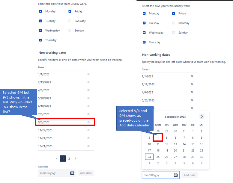 Updating the Non-Working days in Jira Cloud