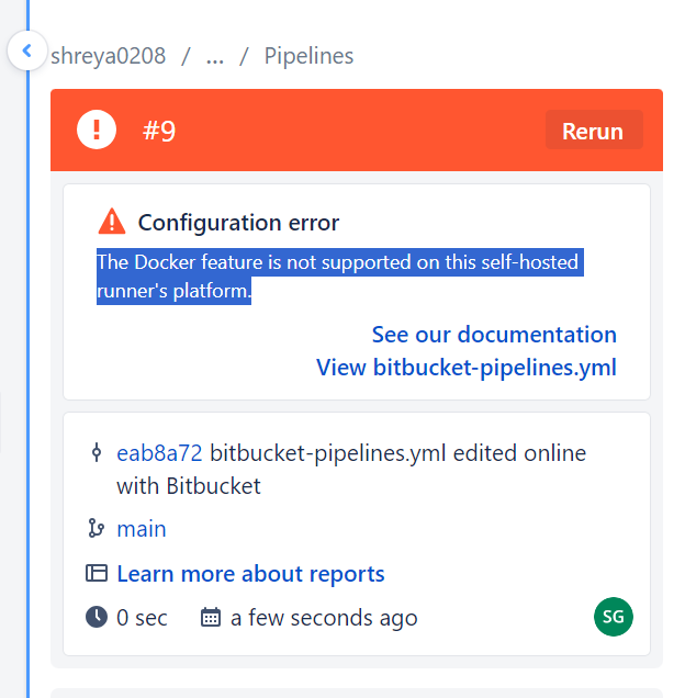 Solved Self Hosted Runner On Bitbucket Pipeline Is Unable