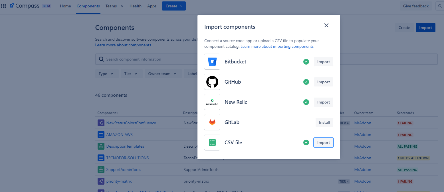 Atlassian Compass (Beta) a source of truth to unit...