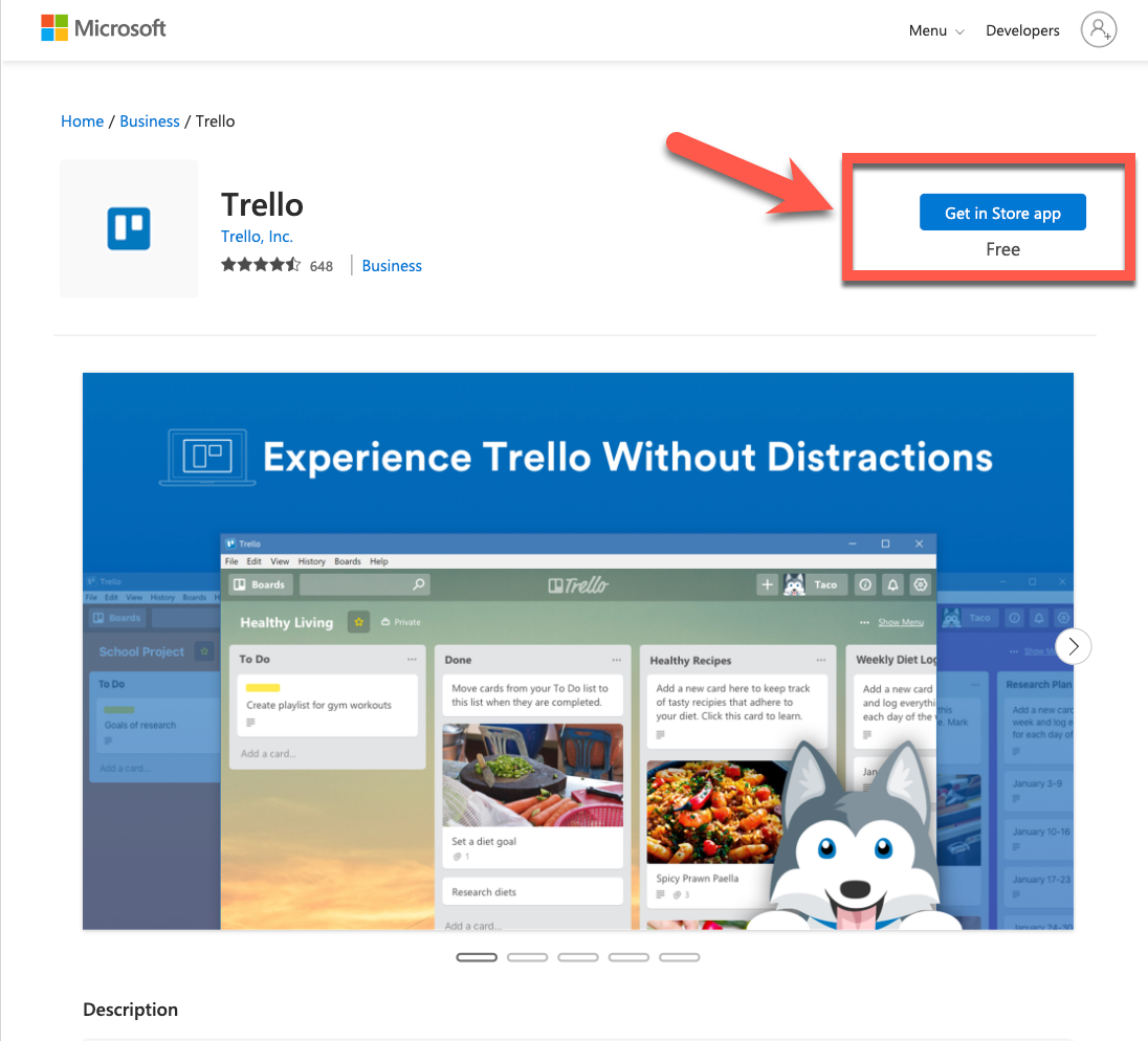 Trello app for Windows 11