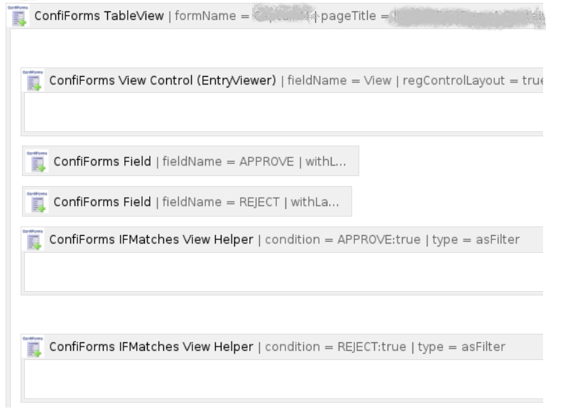 Confiforms TableView and Table Filter macro displa...
