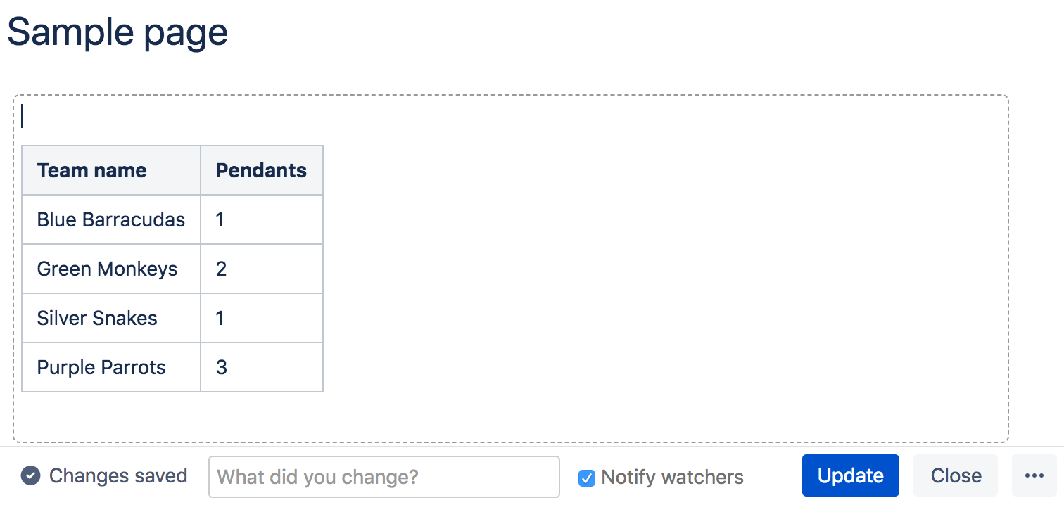 how do I tell if my table is inside a page layout?