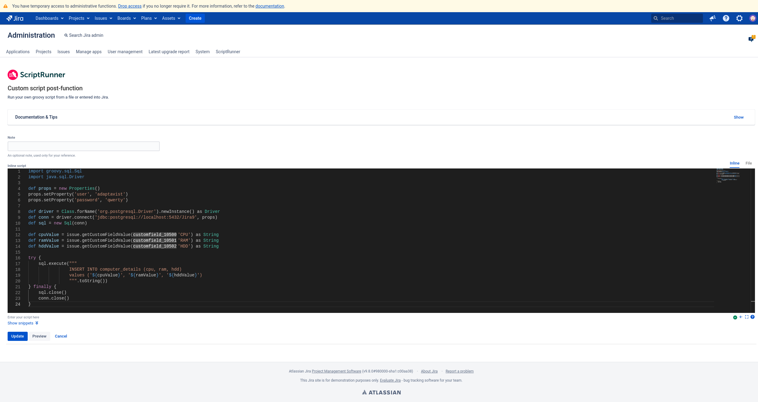 Solved: org.postgresql.util.PSQLException: Can't infer the...