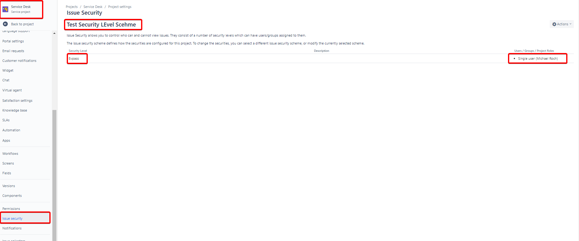 Issue security in Jira cloud