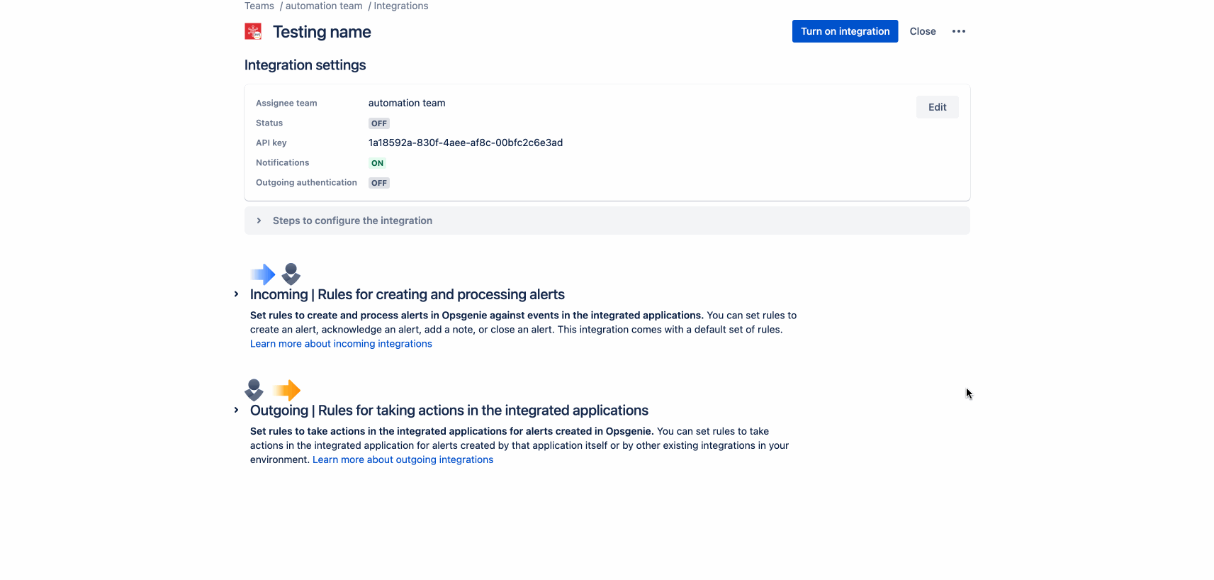 New integration UI for Opsgenie and Jira Service Management integrations.