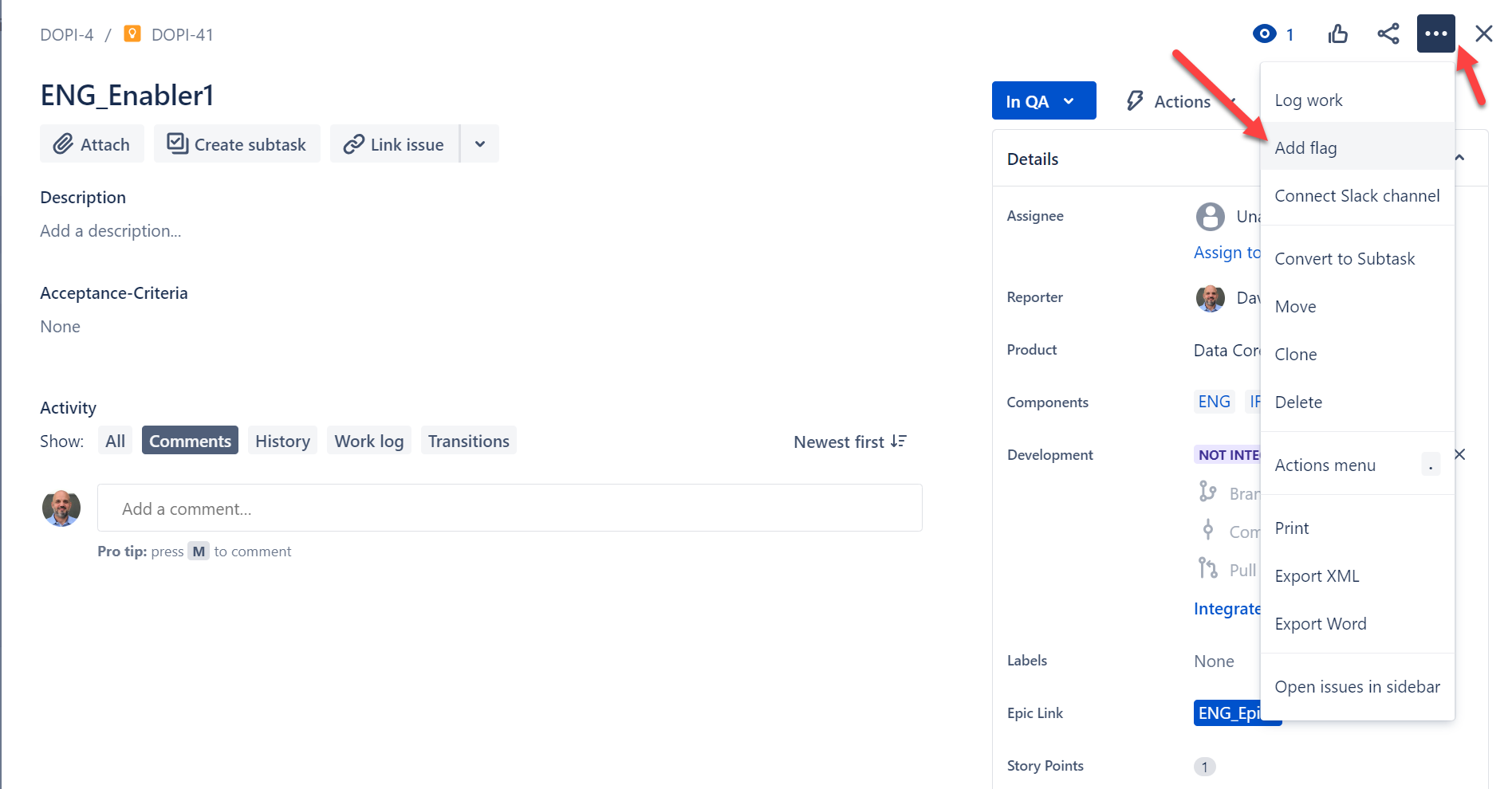 Flag popup windows appears only when the issue is ...