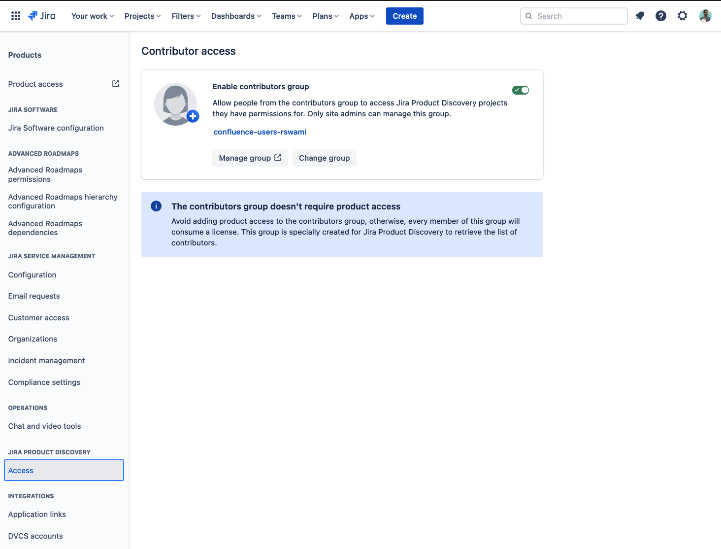New feature: Change contributors to a custom group - Atlassian Community