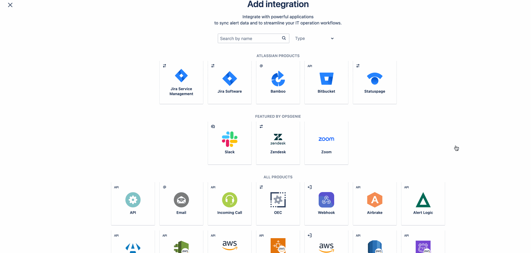 New integration UI for Opsgenie and Jira Service Management integrations.