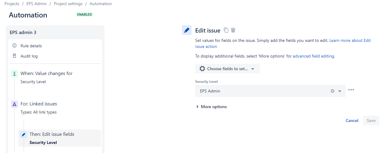 We would like to lock down Epics and their linked ...