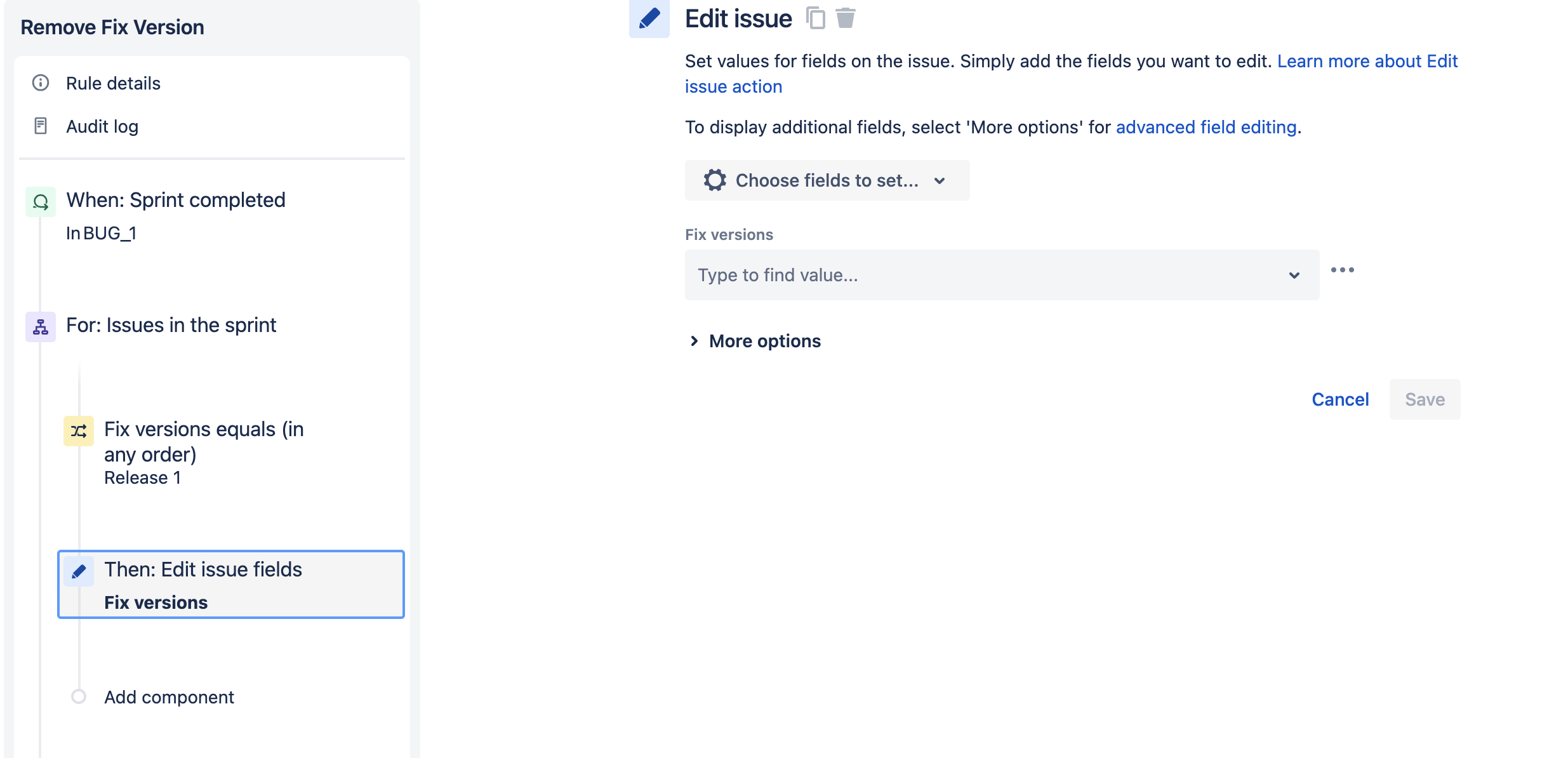 Solved: How can I automate tickets from going to a version...