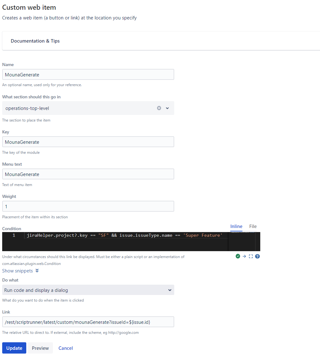 Show a new page with an error message if the issue...