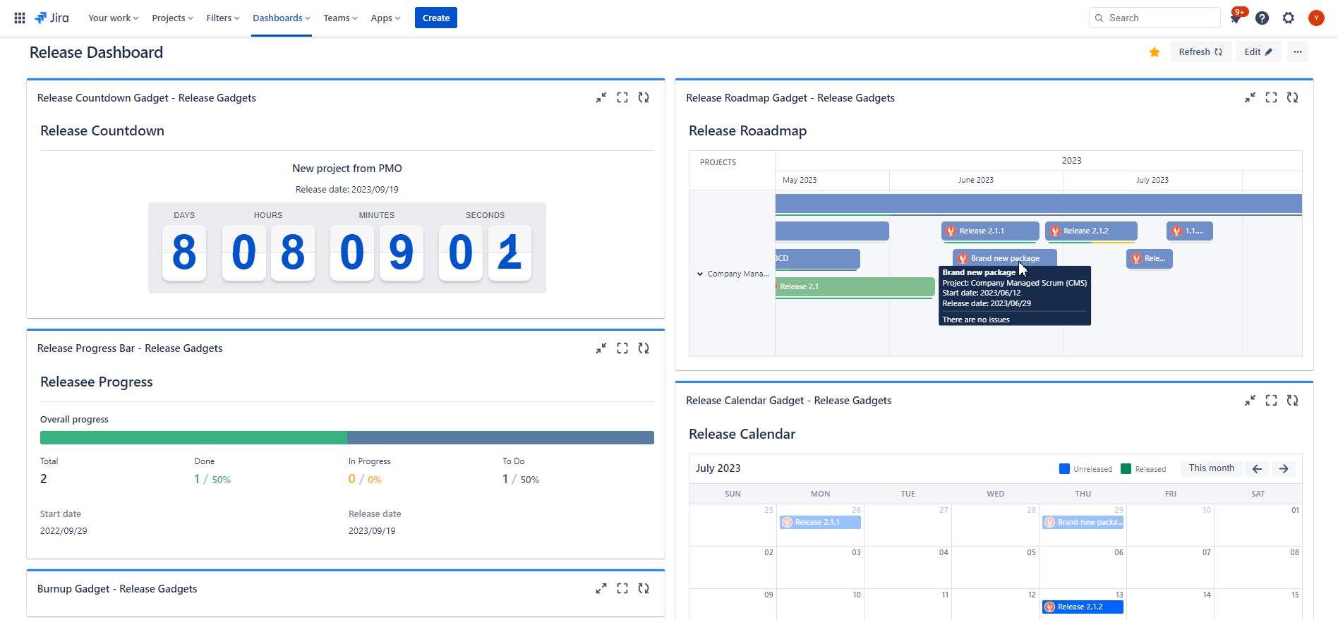 Solved: release management dashboard
