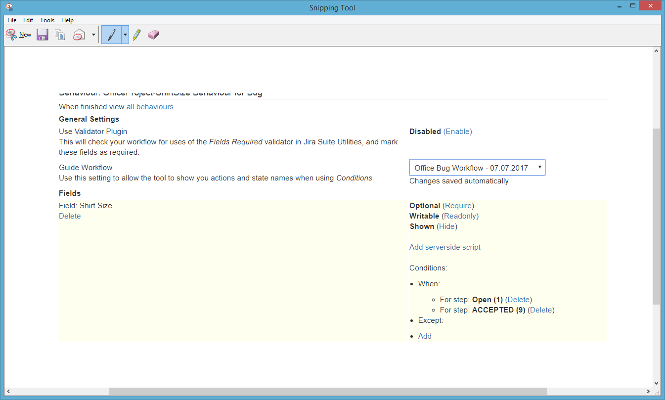 Behaviour conditions not working...