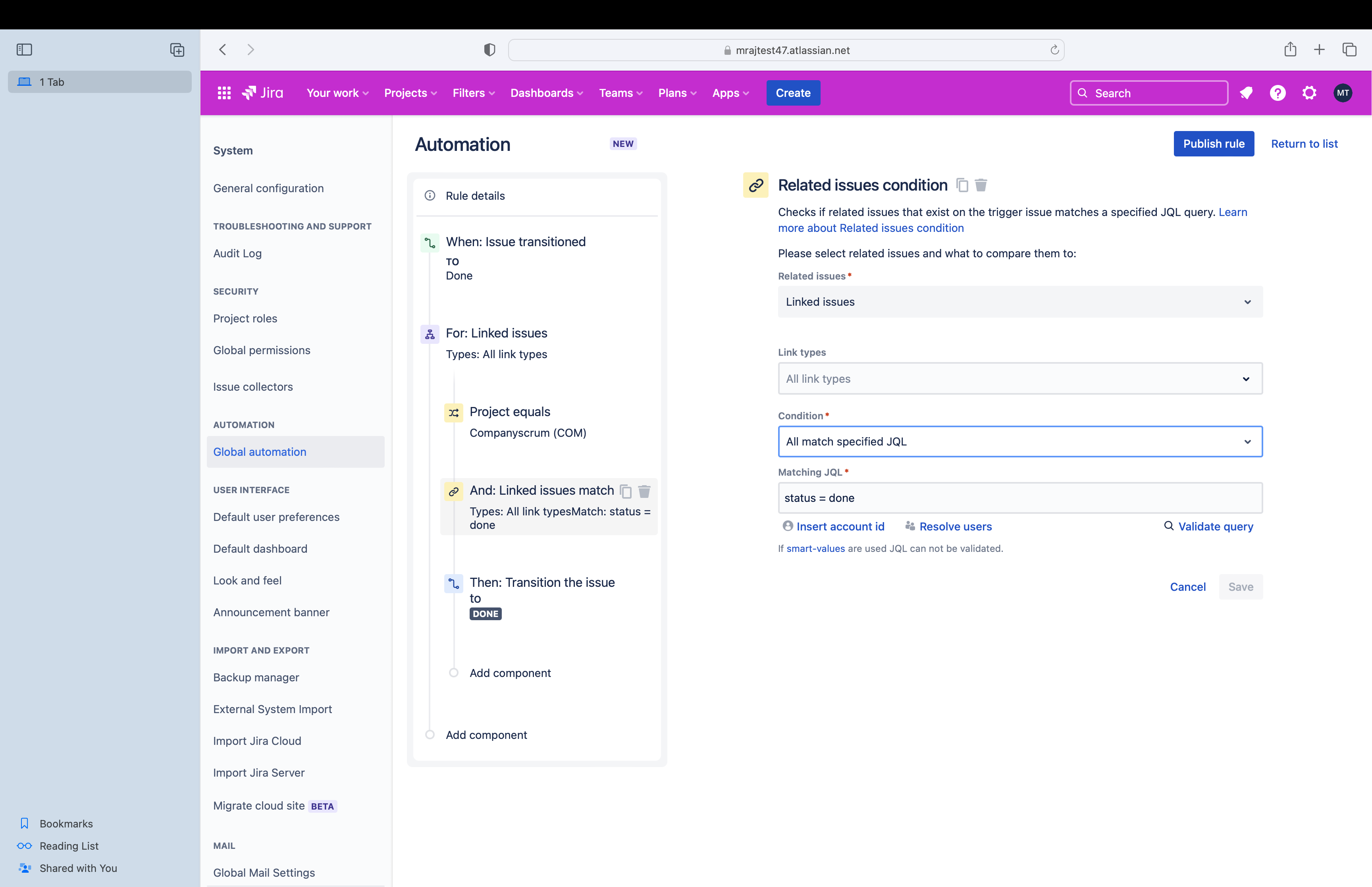 Automation to mark related trigger task as done wh...