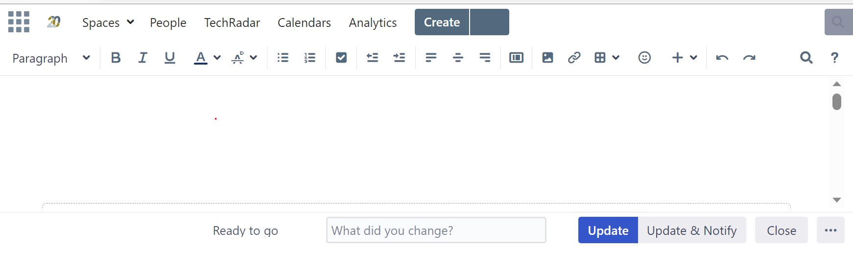 Confluence Edit mode Screen size too small