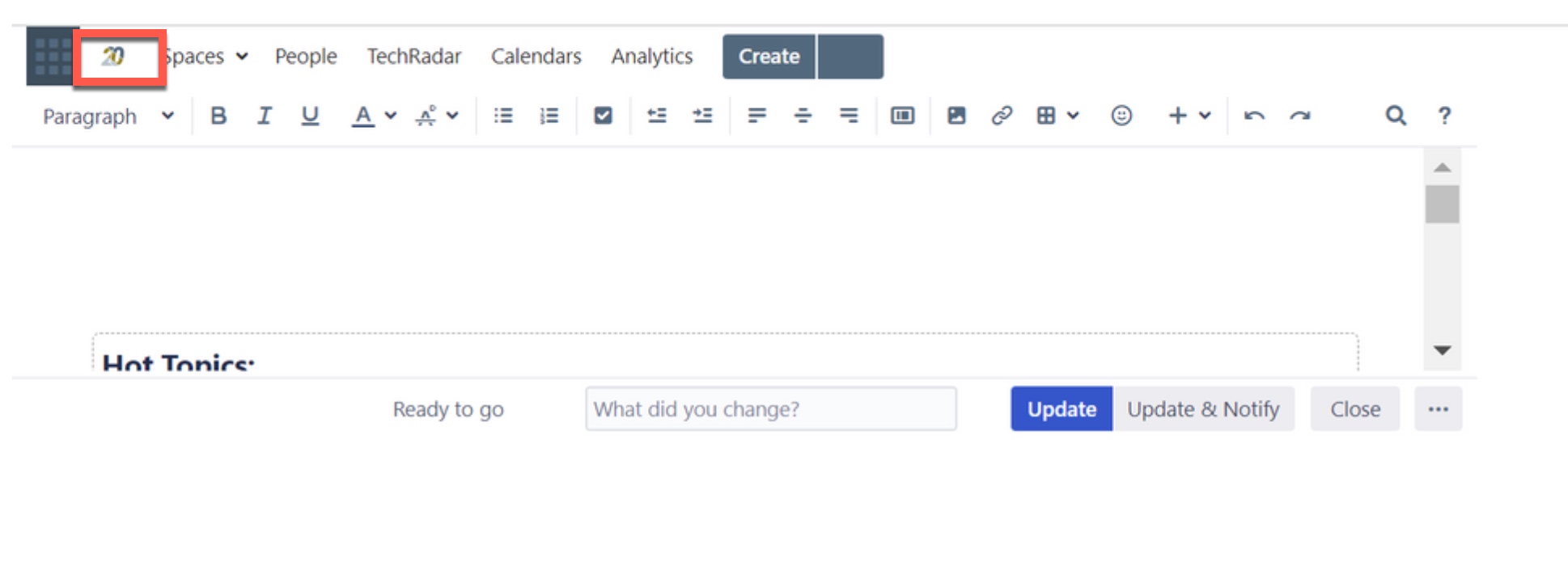 Confluence Edit mode Screen size too small