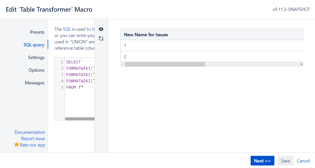 Solved Sql Table Transformer To Edit Jira Table 