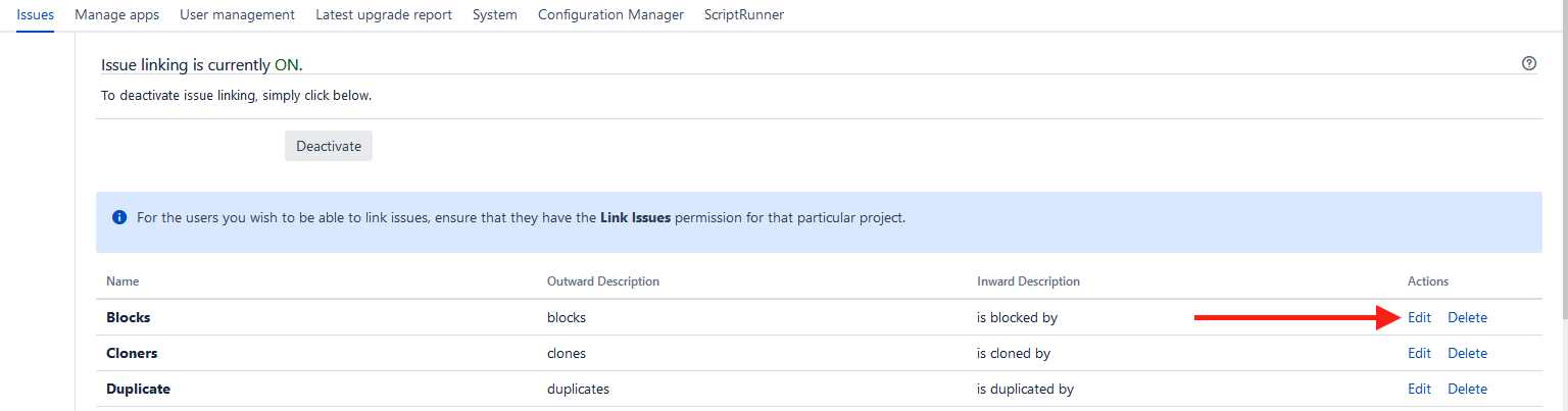 Generate issue links in Jira with scriptrunner