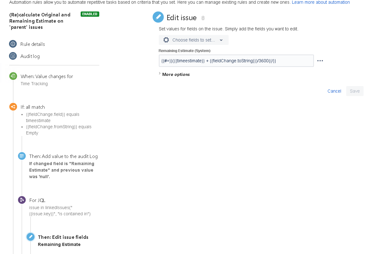 Solved: Calculating Original and Remaining estimates on pa...
