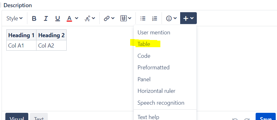 Solved: Create a Table in Jira