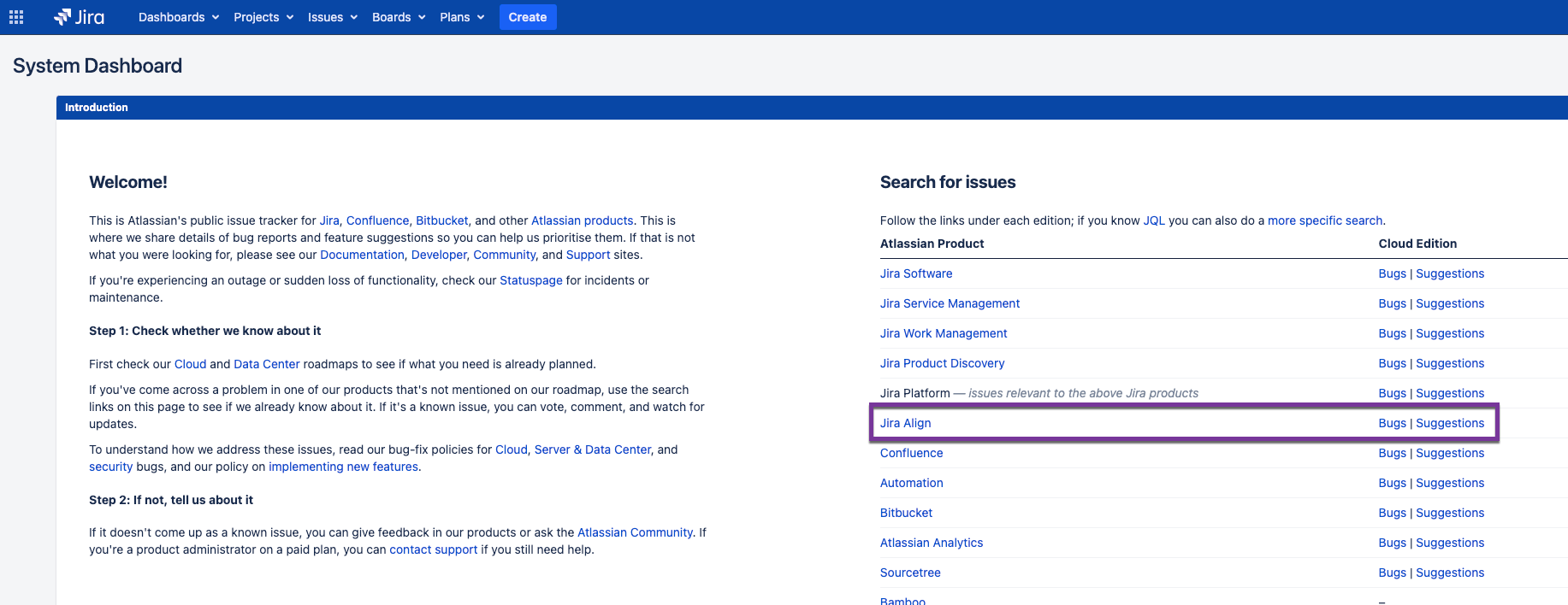 New steps for sharing Jira Align product suggestio... - Atlassian Community