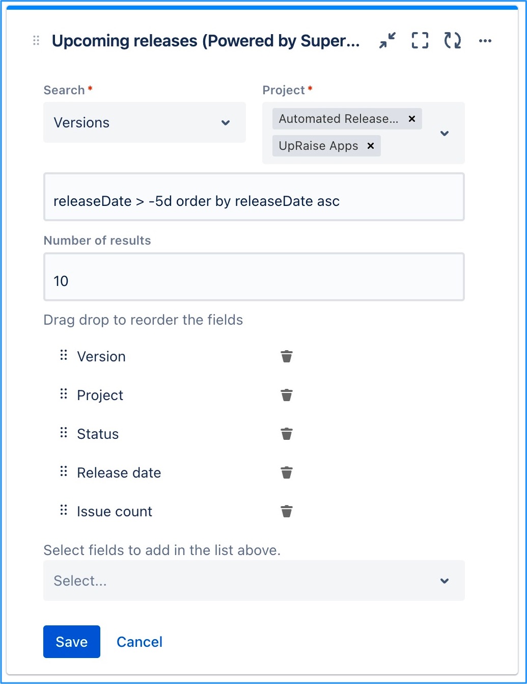 Surface versions, projects, components etc with Su... - Atlassian Community