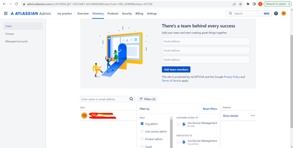 How can a user find out who are the Org Admins?