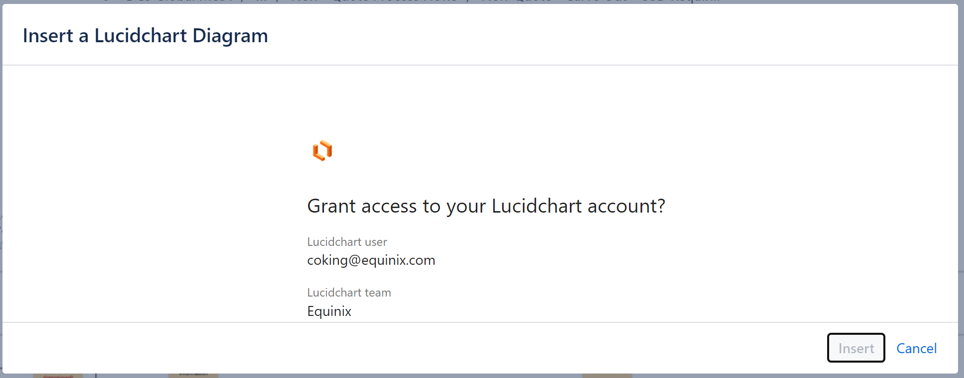 Issue with granting Lucidchart access