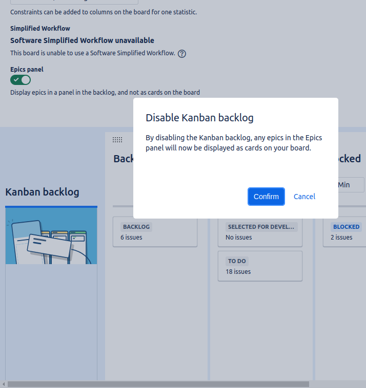 Solved: Missing switch to enable Epic Panel in Kanban Back...