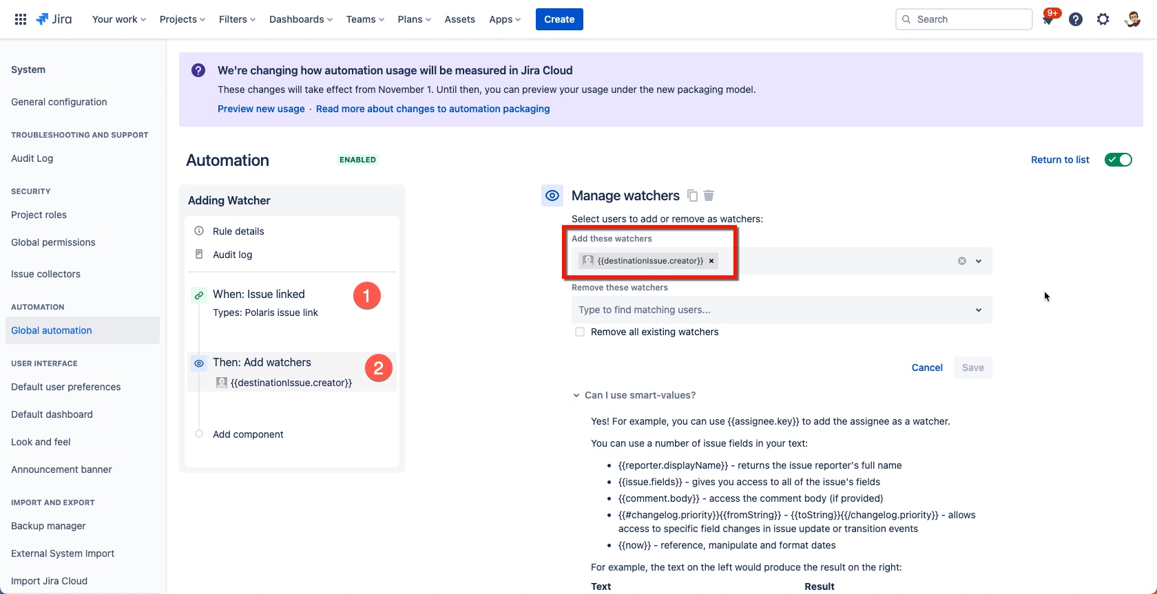 Automation for Reporter of JPD to be added as Watc...