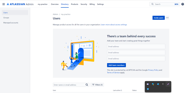 Organization/site structure and settings