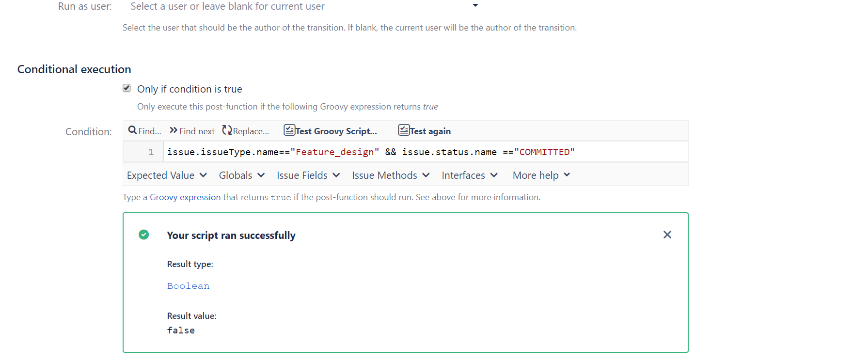 how to run a post function based on a condition in...