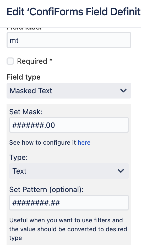 Solved: Confiforms: Text masks and masked input