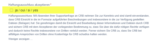 Checkbox to confirm disclaimer in JSM forms (Trans...