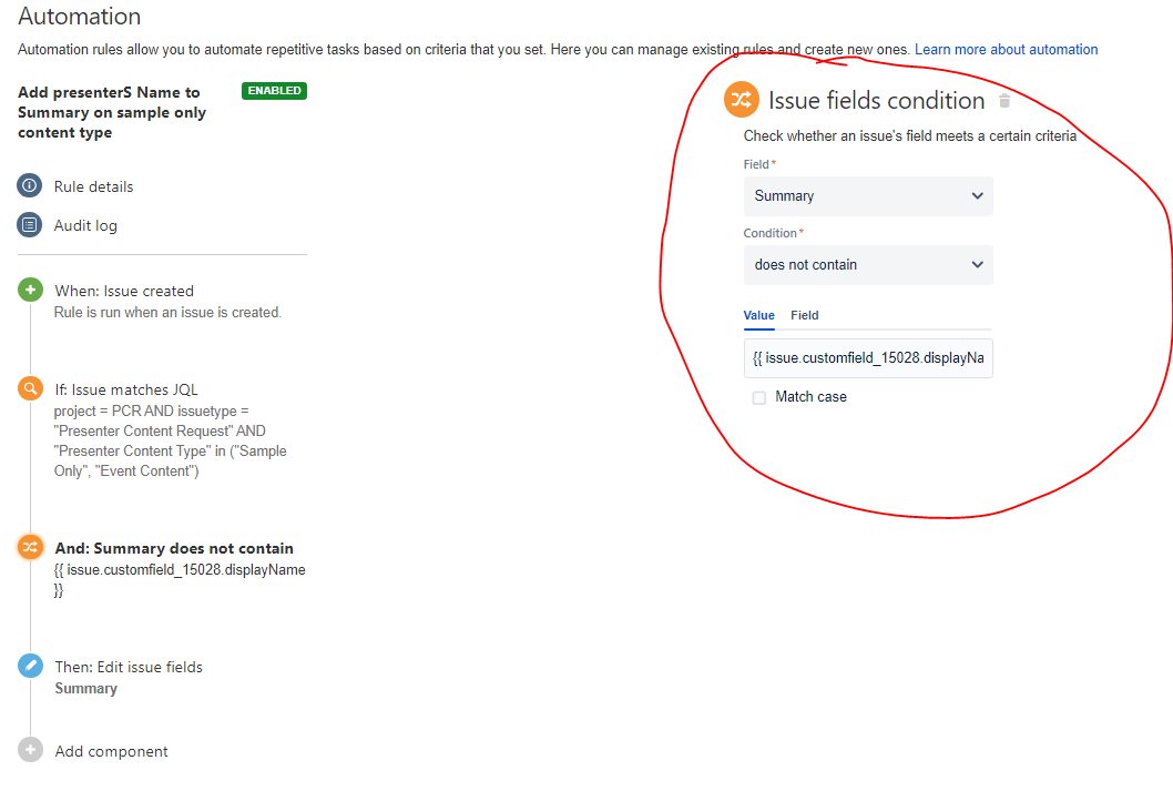 Solved: Problem with Issue Fields Condition in Automation ...