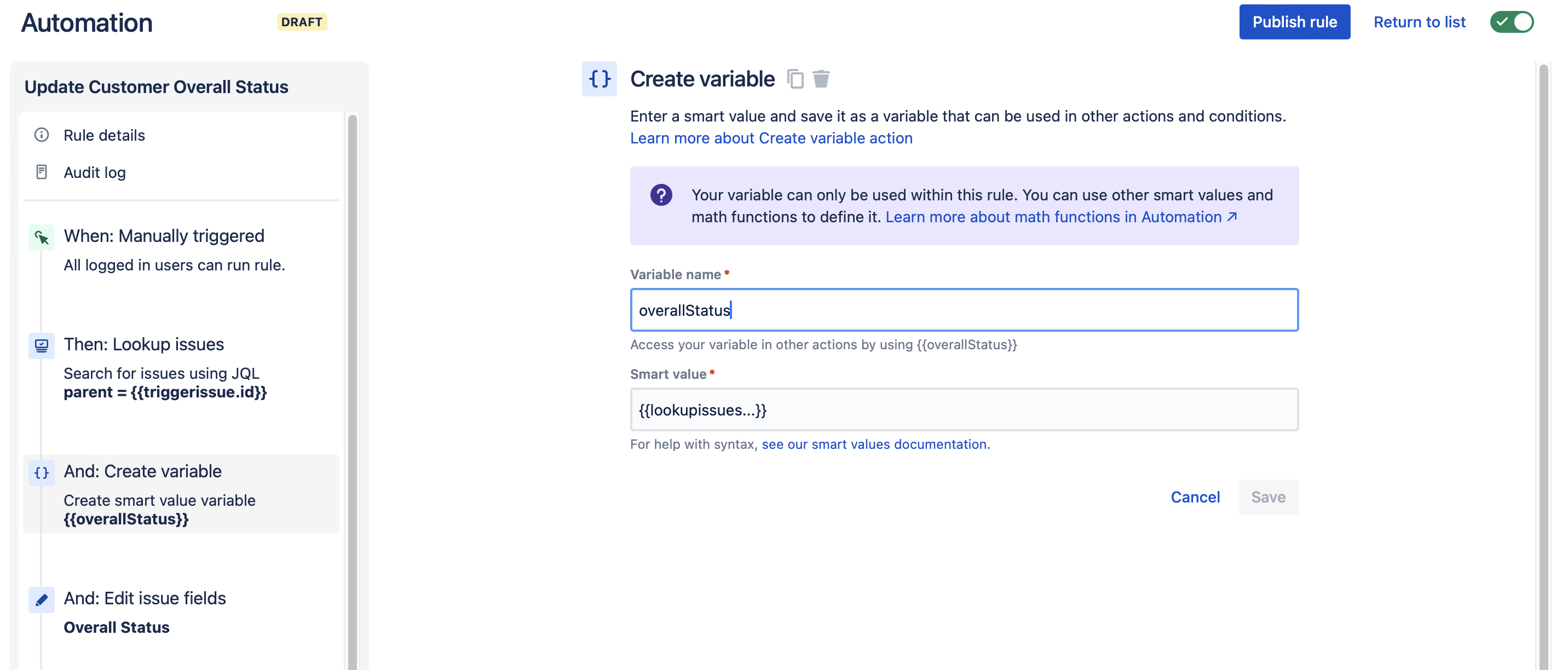 Solved: How to iterate through lookupIssues to set a varia...
