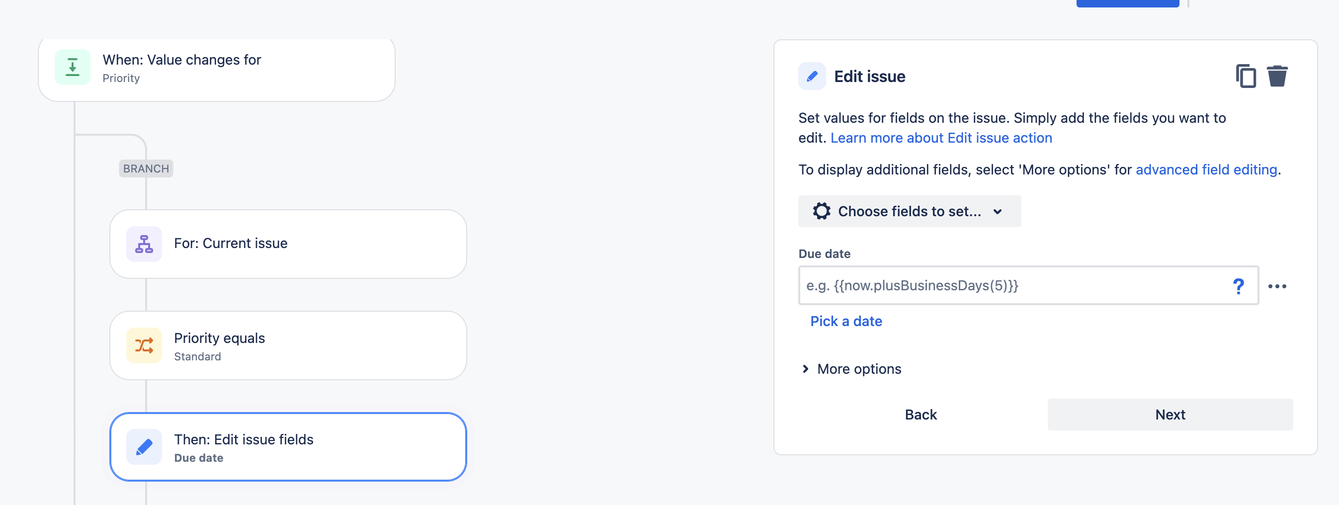 How to declare rules for pre-populating custom fie...