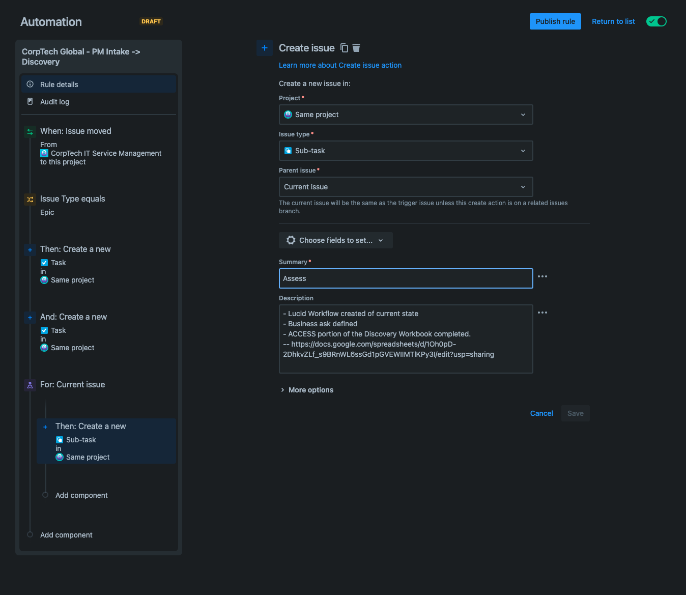 Solved: Automation of Epic, creation of tasks, then associ...