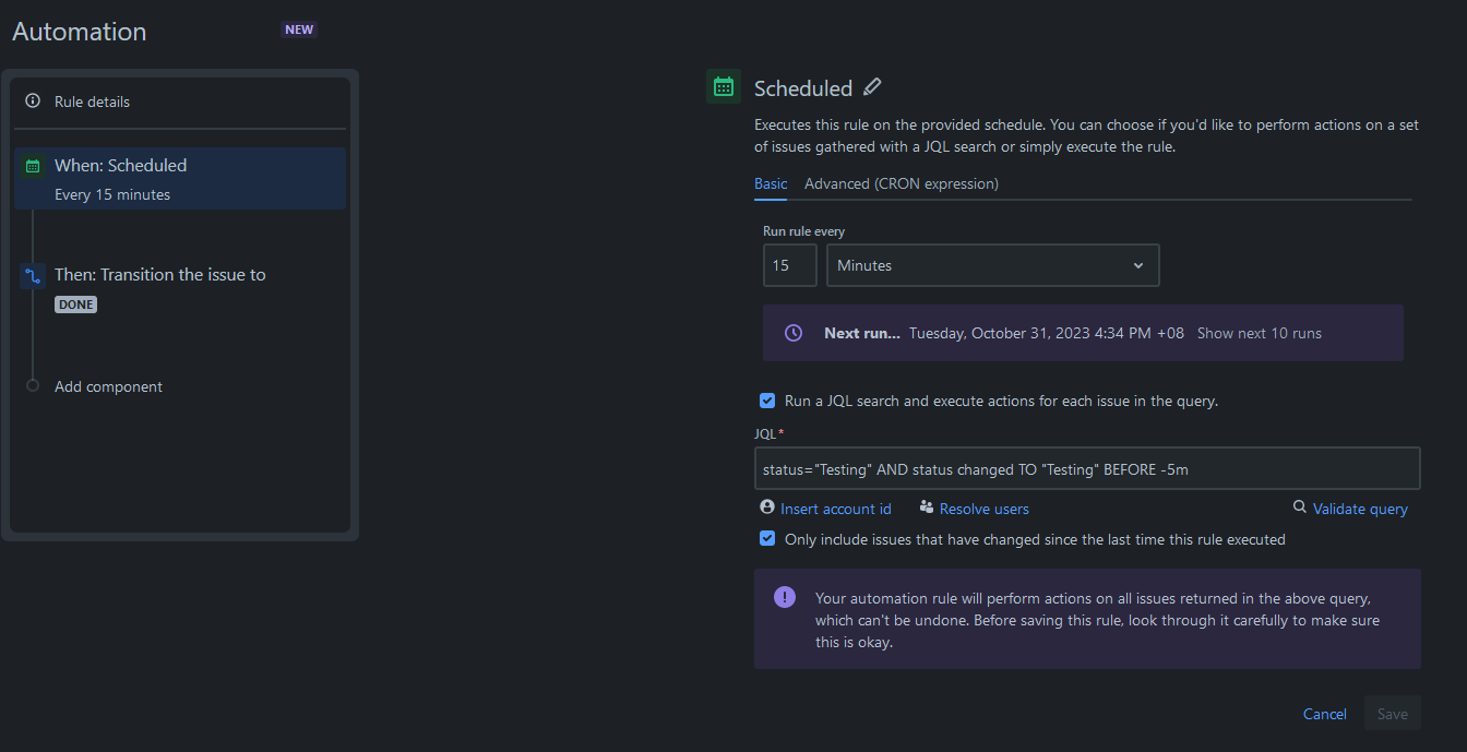 How do I auto change the status of a ticket after ...