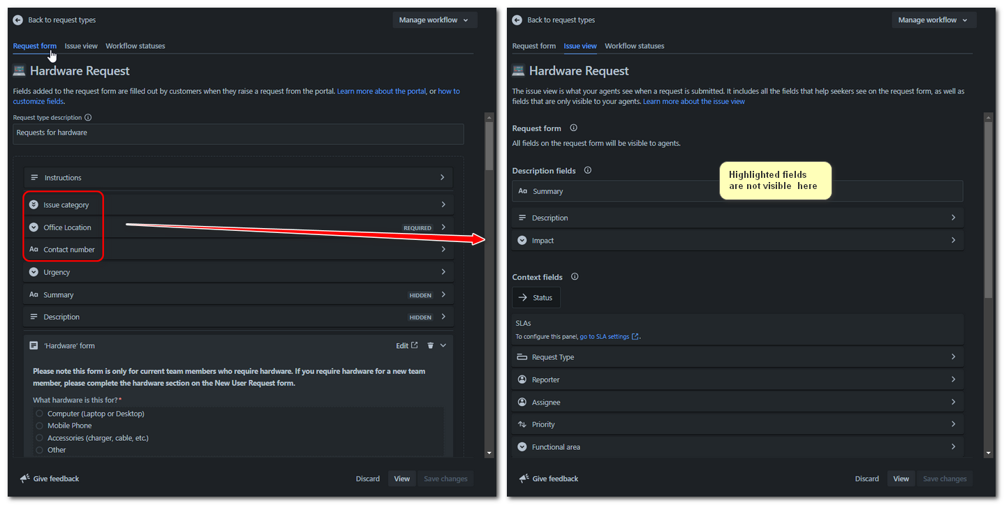 Solved: Custom field not visible on a request type portal ...
